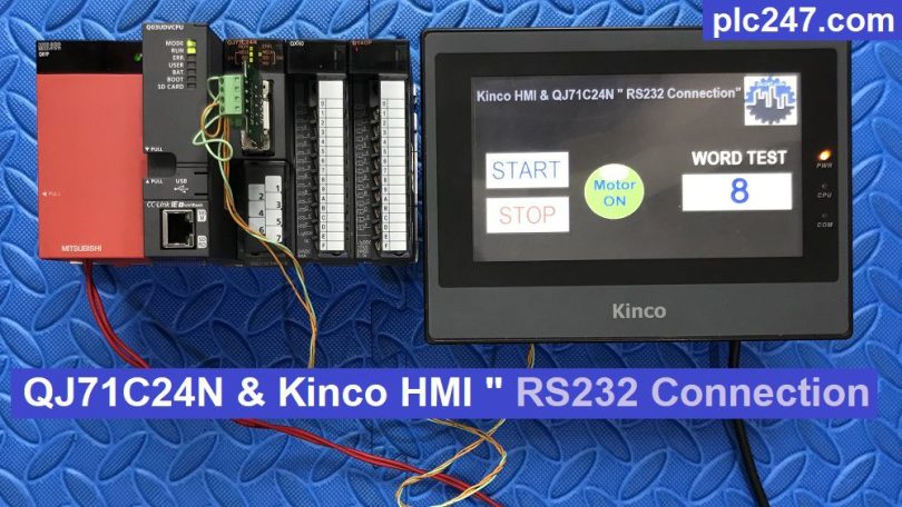 QJ71C24N & Kinco HMI "RS232 Connection" Tutorial - plc247.com