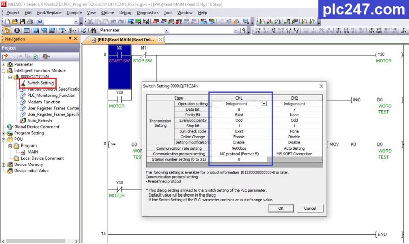 QJ71C24N & Proface HMI "RS232 Connection" Tutorial - plc247.com