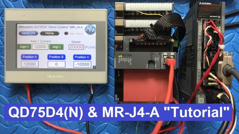 Mitsubishi QD75D4 "Servo Control" MR-J4-A Tutorial - plc247.com