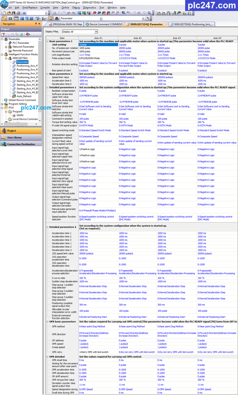 Mitsubishi QD75D4 "Step Motor" Control Tutorial - plc247.com