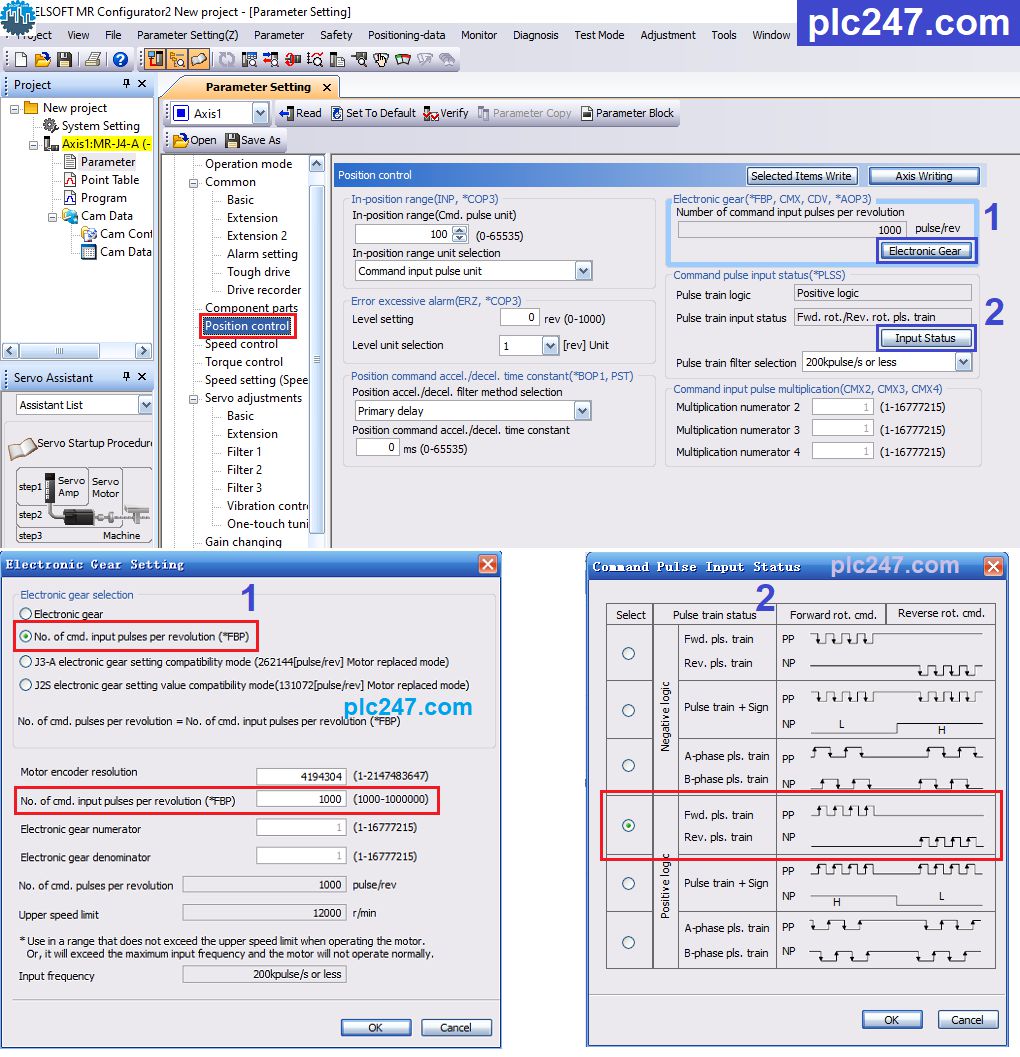 Mitsubishi QD75D4 "Servo Control" MR-J4-A Tutorial - plc247.com