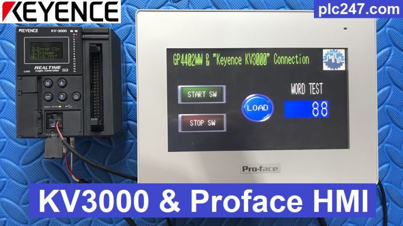 Keyence KV3000 & Proface HMI "RS232 Connection" Tutorial - plc247.com