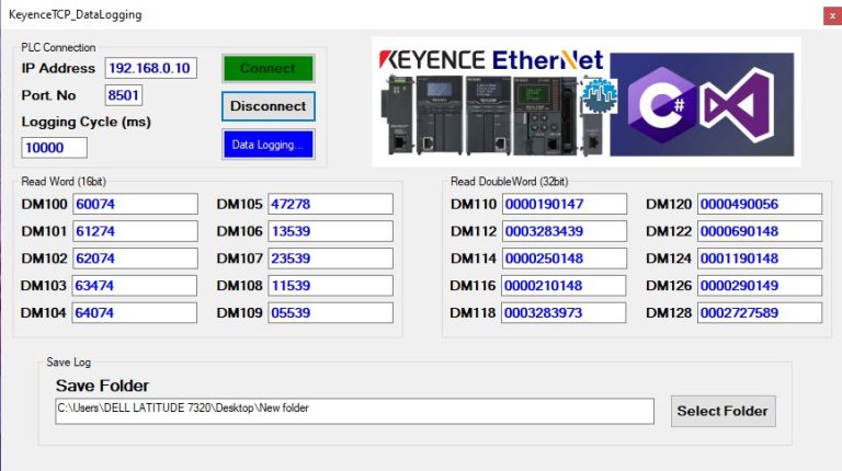 PLC Keyence & Visual Studio C# "Data Logging via Ethernet" - plc247.com
