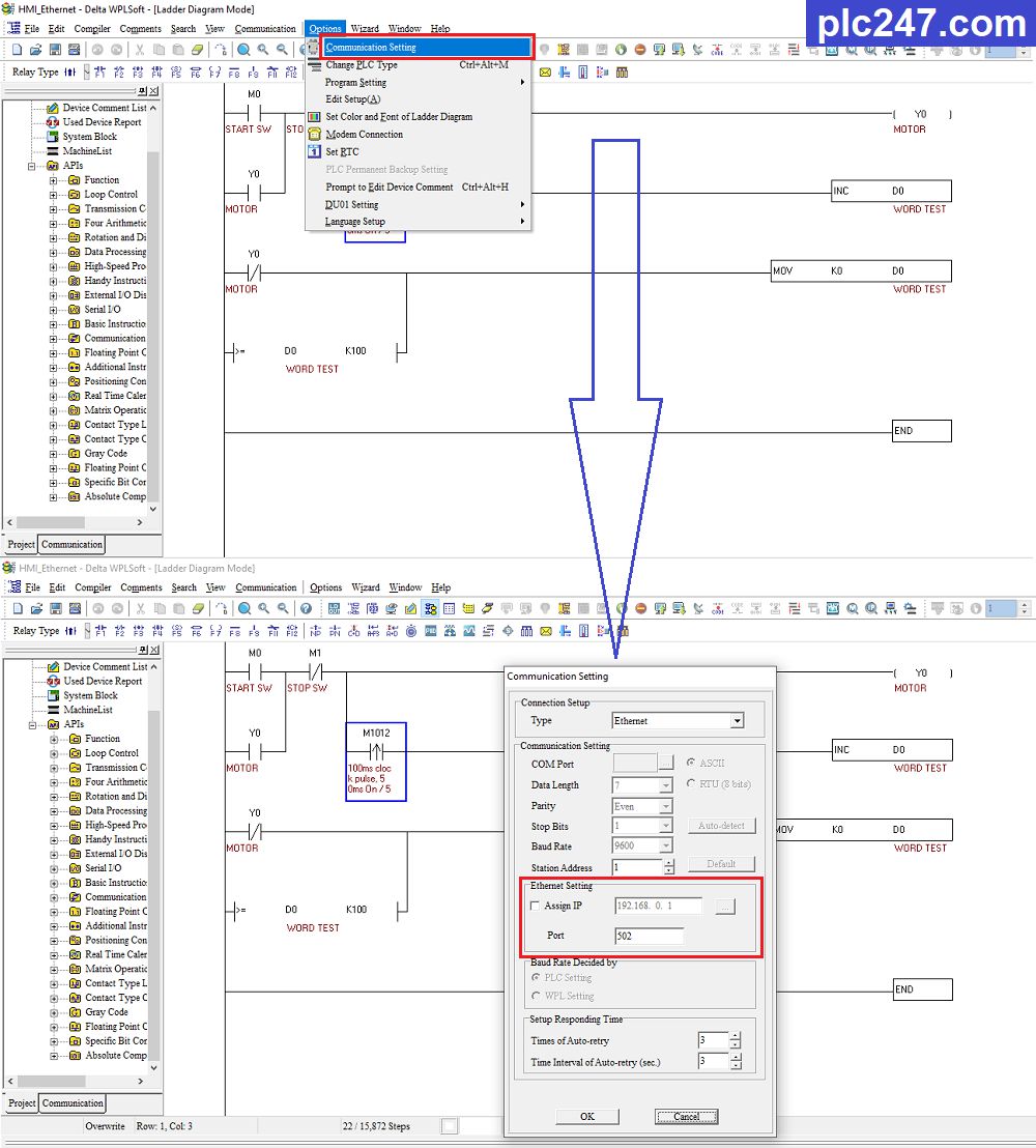 Weintek HMI & PLC Delta "Ethernet Communication" Tutorial - plc247.com