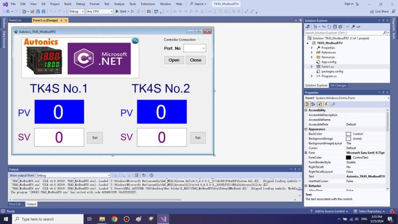Autonics TK4S & Visual Studio C# "Modbus RTU" - plc247.com