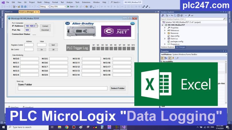 PLC Allen Bradley & Visual Studio C# "Data Logging" - plc247.com