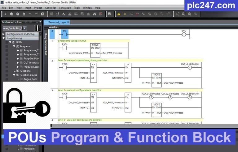 [Unlock Pasword] Sysmac Studio "Function Block & POU Program"OMRON ...
