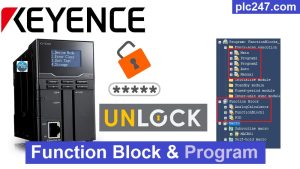 Unlock Password "Function Block & Program" PLC Keyence - plc247.com