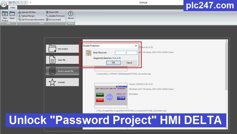[Unlock] HMI Delta Project Password ( .dps .dpa .dpb .dop files ...