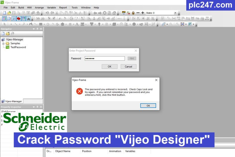 [Unlock] Vijeo Designer "Password Project" - plc247.com