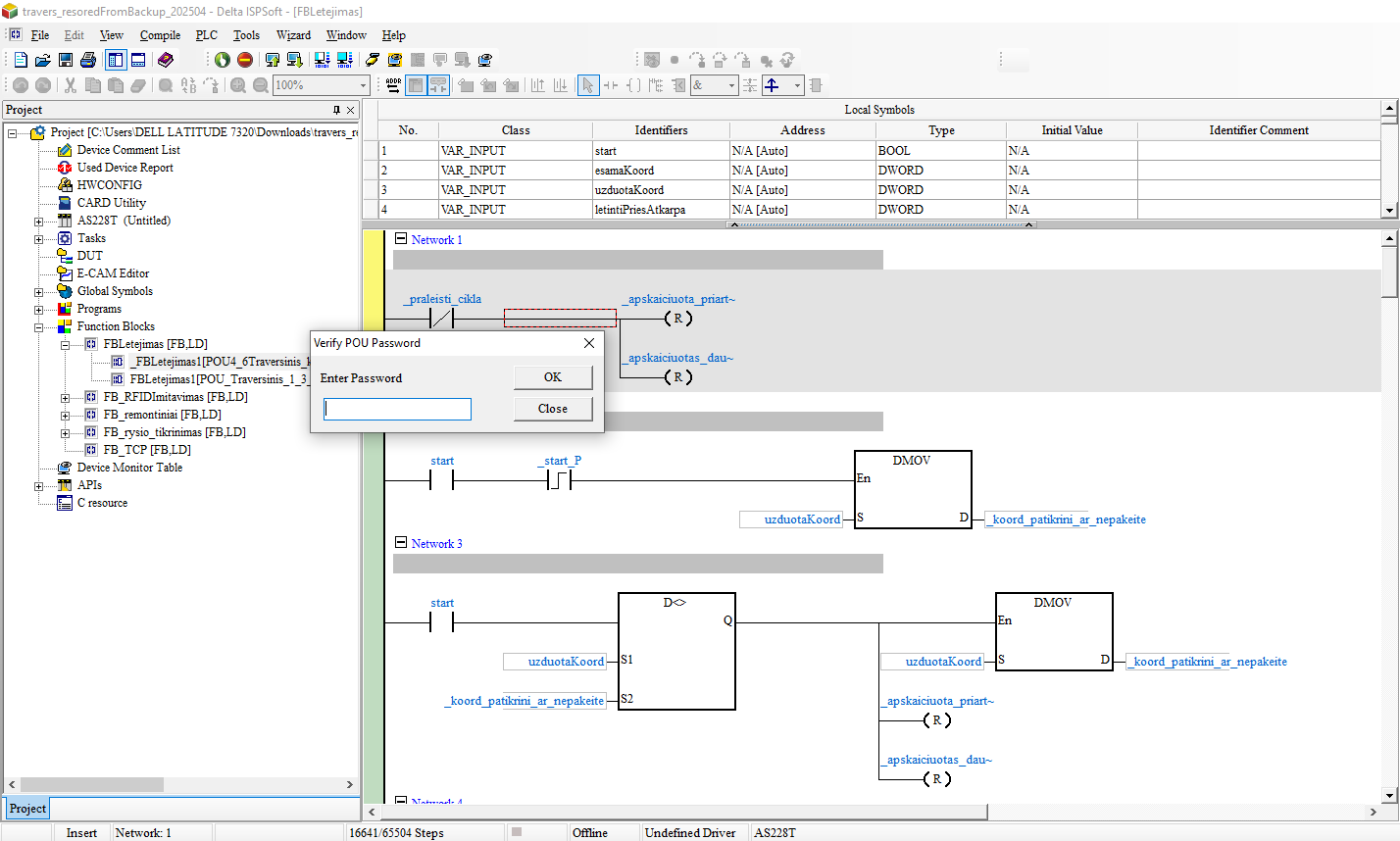 [Unlock] Delta ISPSoft "POUs & Function Block" Password - plc247.com